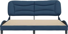 Rám postele bez matrace Hvar modrý 180 x 200 cm textil 3207792