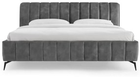 Designová postel Rotterdam 180 x 200 cm šedý samet