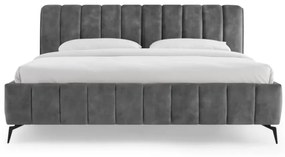 Designová postel Rotterdam 180 x 200 cm šedý samet
