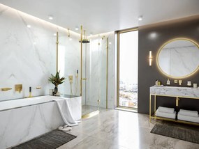 Hansgrohe AddStoris, dávkovač tekutého mýdla, leštěný vzhled zlata, HAN-41745990
