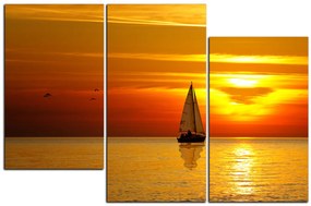 Obraz na plátně - Loď při západu slunce 1247D (135x90 cm)