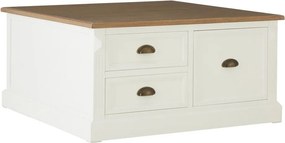 Bílý konferenční stolek v dekoru jedle 90x90 cm Hardwick – Premier Housewares