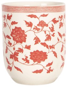 Kalíšek na čaj s červenými kvítky - ∅ 6*8 cm / 0,1L