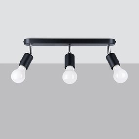 Sollux Lighting Stropní svítidlo FORNES 3 černé