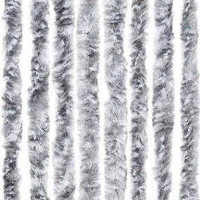 Závěs proti hmyzu bílý a šedý 100 x 220 cm Chenille 284281