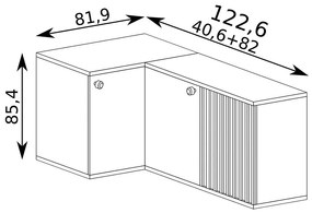 CALI | komoda rohová C-12 + NOHY | artisan