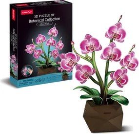 CUBICFUN 3D puzzle Botanical collection: Orchidej / 85 dílků / 23,4 x