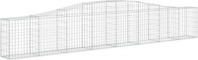 Klenuté gabionové koše 9 ks 400x30x60/80 cm pozinkované železo 3145807