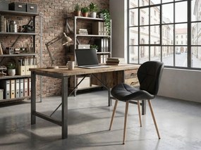 Jídelní židle MANGO z eko kůže, černá