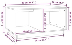 Konferenční stolek 80 x 50 x 40 cm masivní borové dřevo