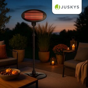 Juskys Venkovní infračervený zářič 2 000 W, černý