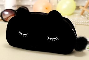 Multifunkční Plyšový Penál s Přihrádkou na Zip, 19x4,5x12 cm, Vhodný pro Děti od 3 let