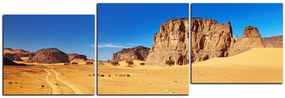 Obraz na plátně - Silnice v poušti - panoráma 5129E (120x40 cm)