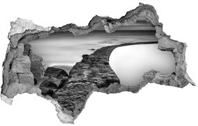 Wallmuralia Nálepka fototapeta 3D výhled Kamenná pláž 95x73 cm