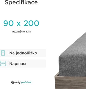 Froté prostěradlo růžové 90 x 200 cm