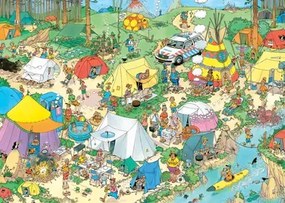 JUMBO Puzzle JvH Kempování v lese / 1000 dílků / od 15 let