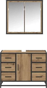 Sada koupelnového nábytku 2 ks Artisanový dub 80 x 33 x 60 cm 3402430
