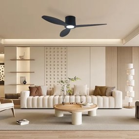 ZEVENTI - LED Stropní ventilátor VENTORA LED/24W/230V Wi-Fi Tuya černá + DO