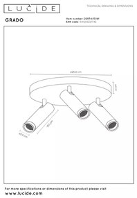 Lucide 22974/13/41 - Bodové svítidlo GRADO 3xGU10/12W/230V béžová