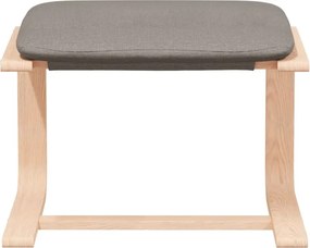 Relaxační křeslo s podnožkou taupe textil 3154418
