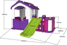 Tomido Zahradní domeček se skluzavkou fialový ZOG.CHD-354