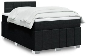 Box spring postel s matrací černá 120x200 cm textil 3287037