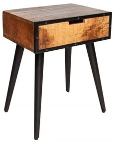 Noble Home Dřevěný noční stolek Industrial
