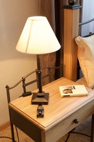 IRON - ART Noční stolek IRON-ART ALCATRAZ se zásuvkou barva kovu: 10A kovář. zlatá pat., barva dřeva: S7 smrk šedý