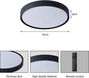 BRILAGI - LED Stmív. strop. sv. ORINO LED/54W/230V 3000-6000K černá pr. 43 cm+DO