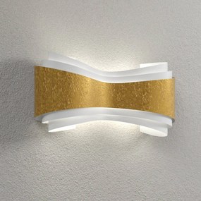 Elegantní designové nástěnné svítidlo Ionica, zlatý pásek