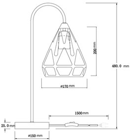 Globo 15889T - Stolní lampa HASSAN 1xE27/40W/230V
