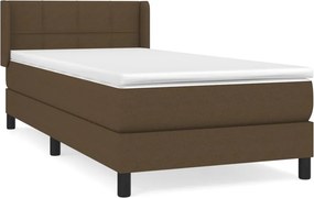 Box spring postel s matrací tmavě hnědá 90x200 cm textil 3129684