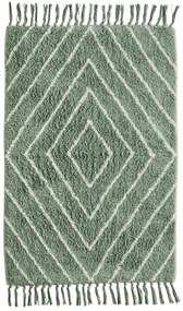 MADAM STOLTZ Předložka do koupelny Dusty Green 60 x 90 cm, zelená barva, textil
