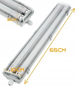 LED Technické zářivkové svítidlo T8 2xG13/10W/230V 6000K 60 cm IP65 bílá