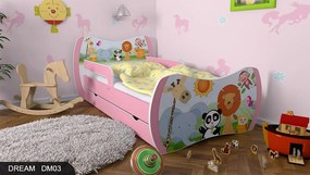 Dětská postel Dream vzor 03 160x80 cm růžová