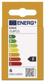Emos lighting LED žárovka Basic MR16 / GU10 / 5,2 W (40 W) / 450 lm / teplá bílá 1525730235