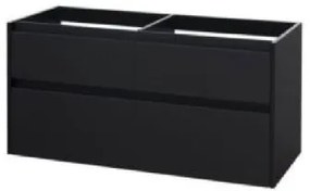Mereo Opto - Skříňka s dvojumyvadlem 1210x600x460 mm, 4 zásuvky, černá CN943