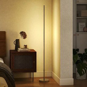 HOMCOM LED stojací lampa do obývacího pokoje s nastavitelnou barevnou teplotou pro ložnici, kancelář, 20 x 150 cm