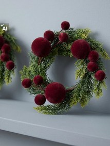 Sinsay - Vánoční věnce s baňkami 2 pack - vícebarevná