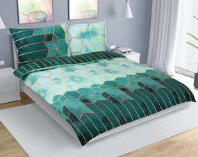 Bellatex Bavlněné povlečení na dvoudeku Zelená 200x200 cm, 2ks 70x90 cm