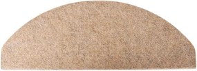 Samolepicí nášlapy na schody 15 ks 65x22,5x3,5 cm béžové 136394