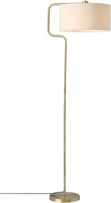 Krémová/v mosazné barvě látková stojací lampa (výška 160 cm) Josho – Ellos Home