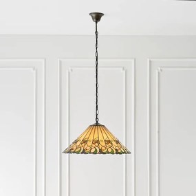 Endon 64194 - Lustr na řetězu Tiffany JAMELIA 3xE27/60W/230V pr. 50 cm