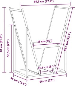 vidaXL Stojan na palivové dřevo Ocel válcovaná za studena [864179] Barva: Olivově zelená