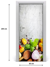Fototapeta na dveře do domu samolepící zelenina 85x205 cm