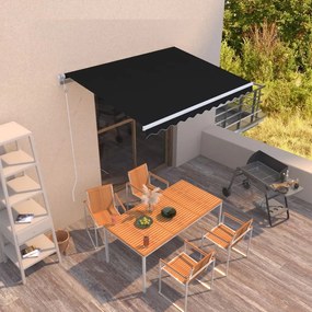 Automatická zatahovací markýza 300 x 250 cm antracitová 3068869
