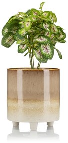 ProGarden KERAMICKÝ KVĚTINÁČ TRICOLOR 14,5X12,5 CM VÍCEBAREVNÁ