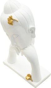 Dekorace na stůl Buddha B 21 cm bílá/zlatá