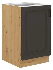 Kuchyňská skříňka pod umyvadlo Retroline 50 ZL 1F BB, Barva: dub artisan + grafit
