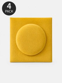 Sinsay - Čalouněné nástěnné panely ve tvaru kostek 4 pack - žlutá